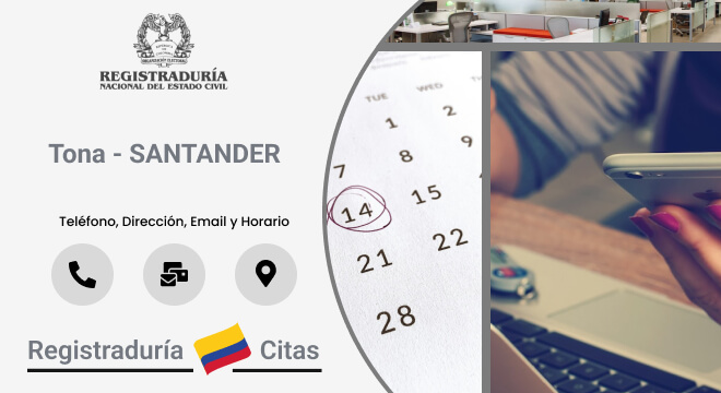Registraduría de Tona, Santander: Dirección, Teléfono, Email y Horario